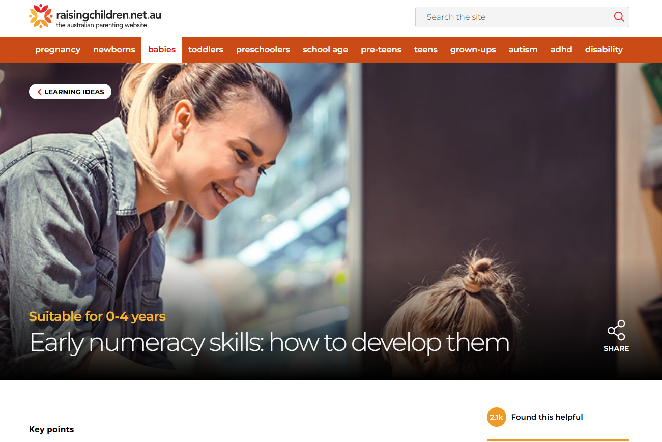 Early numeracy skills: how to develop them - Early Childhood Educator ...